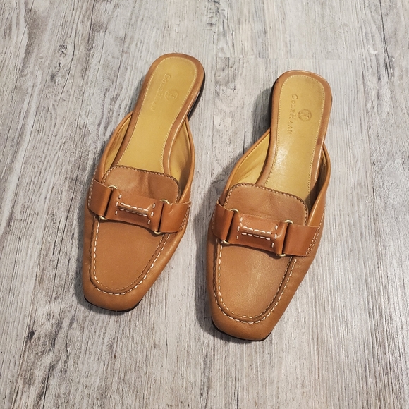 Cole Haan | Shoes | Cole Haan Nike Air Clog Loafer Slip On Flats Brown ...